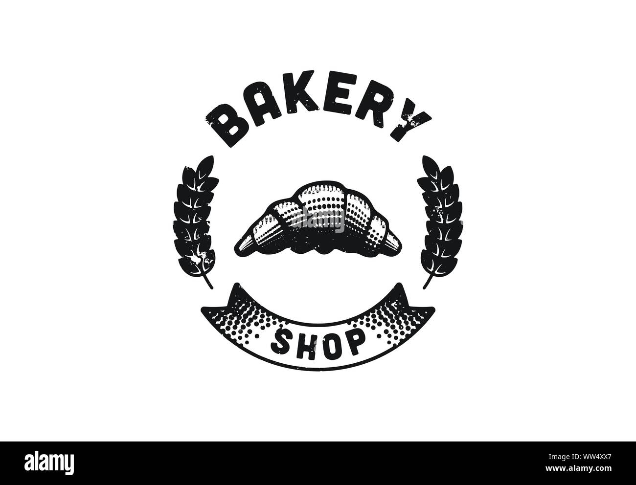 Vintage Retro Badge, Charcoal Hand Drawing, Classic Bakery Logo Design ...