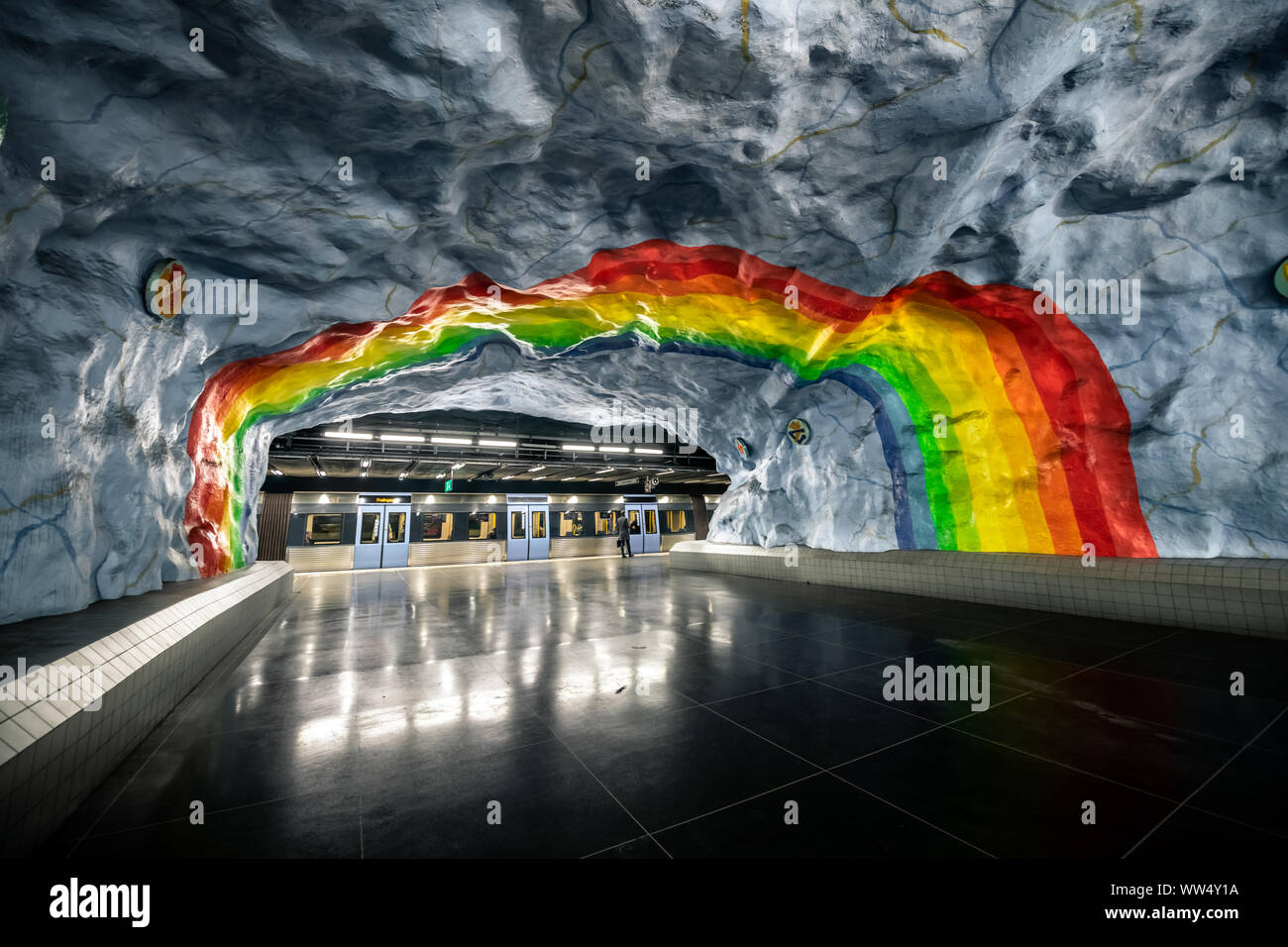 Beautiful metro stations in Stockholm, Sweden Stock Photo - Alamy