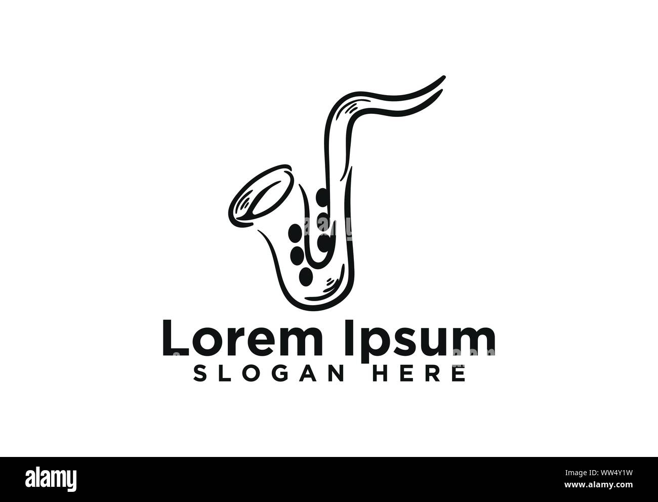 Medieval trumpets, saxophone logo designs Stock Vector Image & Art - Alamy
