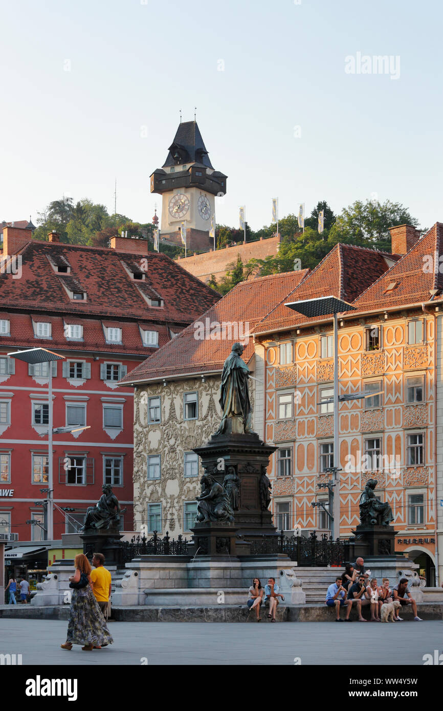 Fountain clock tower main square hi-res stock photography and images ...
