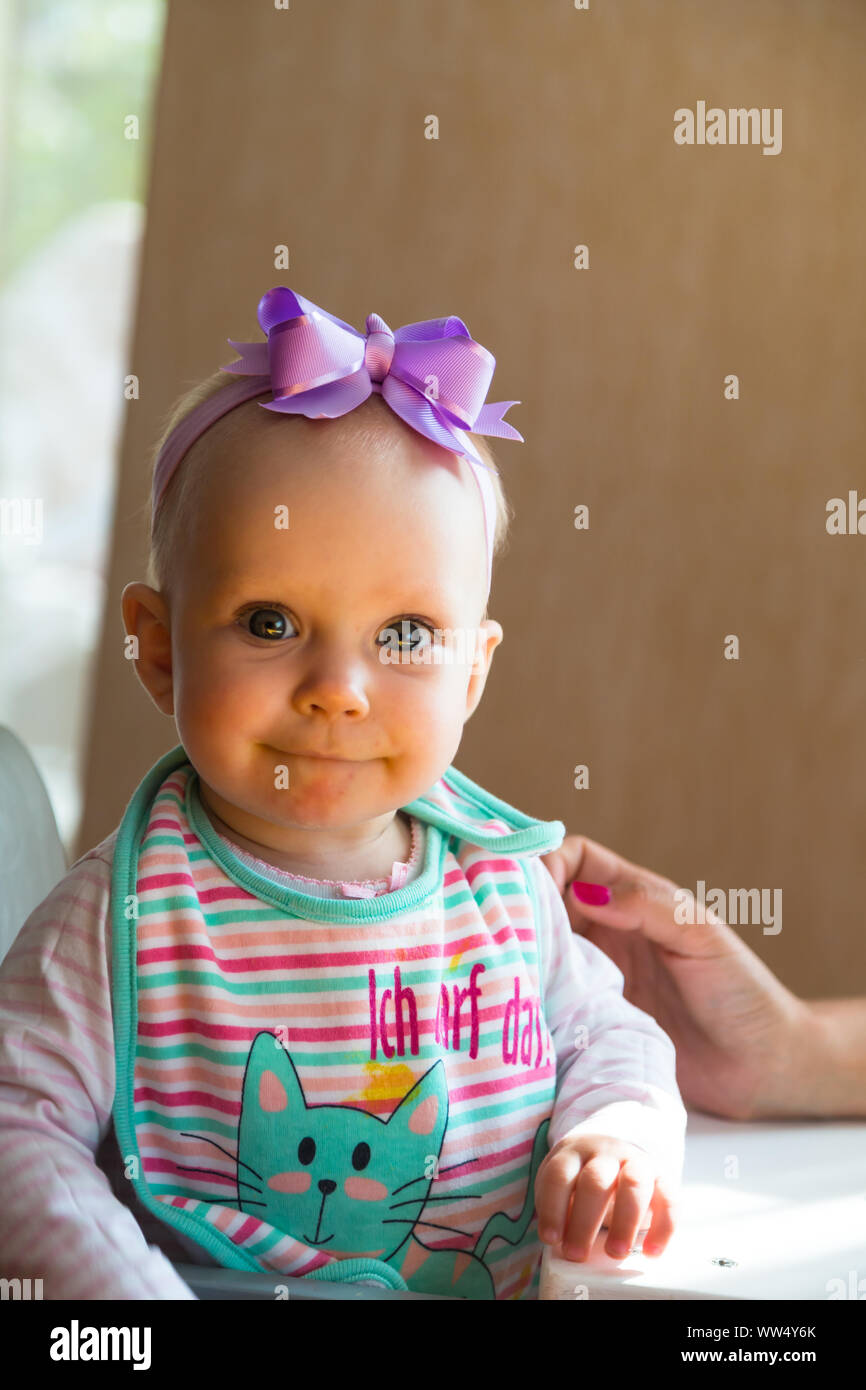 One year old baby smiling Stock Photo - Alamy