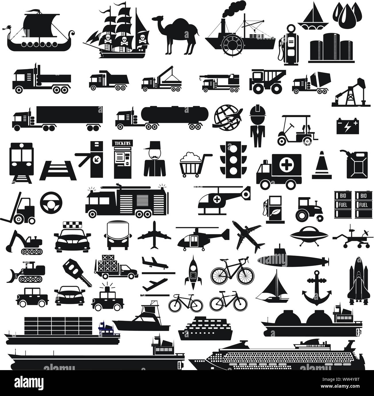 transport icons vector sign and symbol Stock Vector Image & Art - Alamy