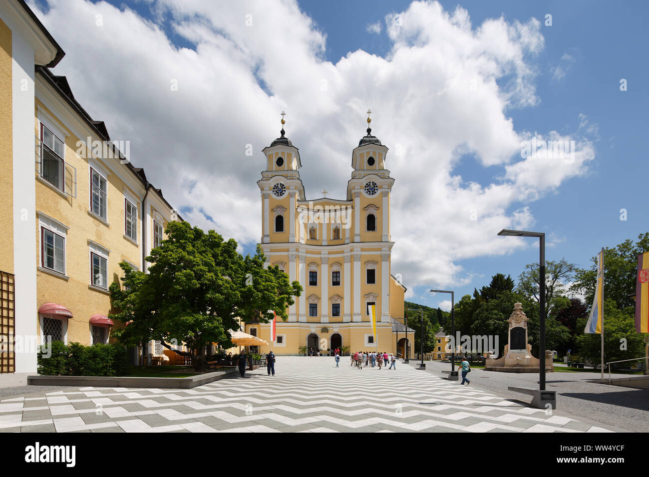 Basilica St. Michael, Mondsee, Salzkammergut, Upper Austria, Austria ...
