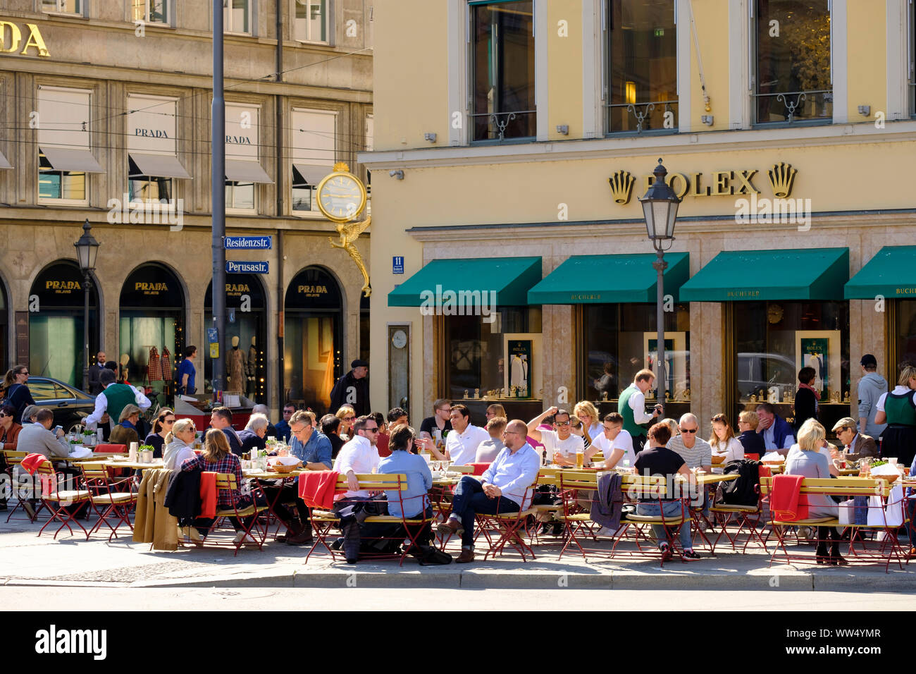 Spatenhaus, beer garden munich hi-res stock photography and images - Alamy