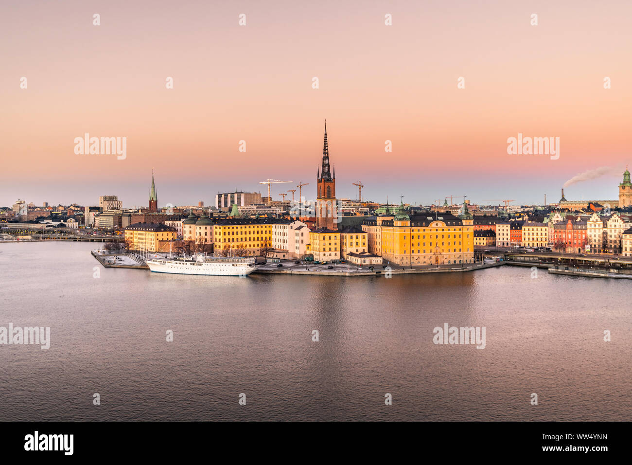 Aerial view stockholm skyline sunrise hi-res stock photography and ...