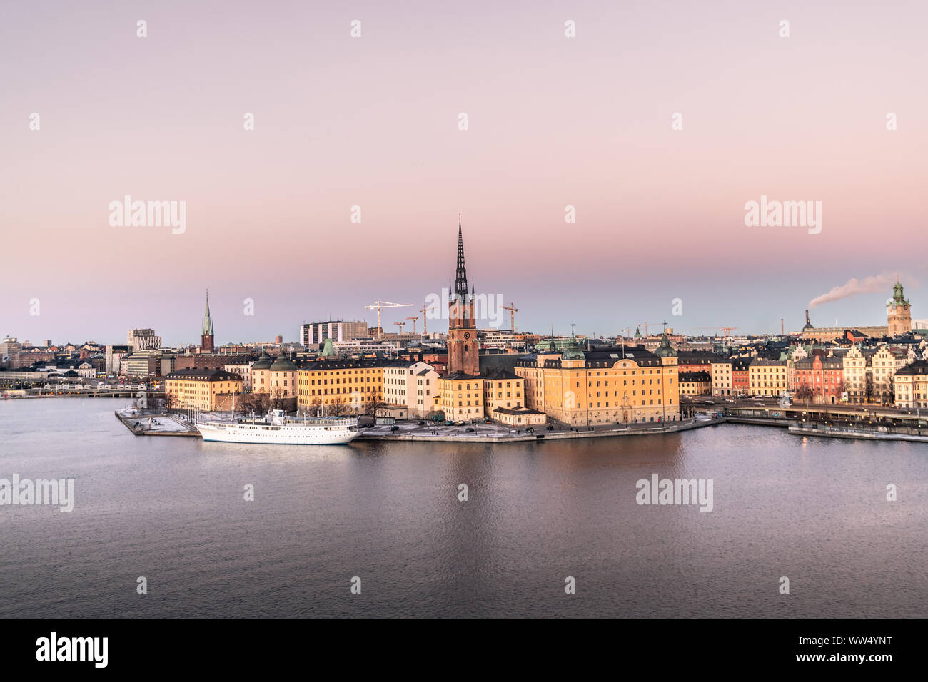 Aerial view stockholm skyline sunrise hi-res stock photography and ...