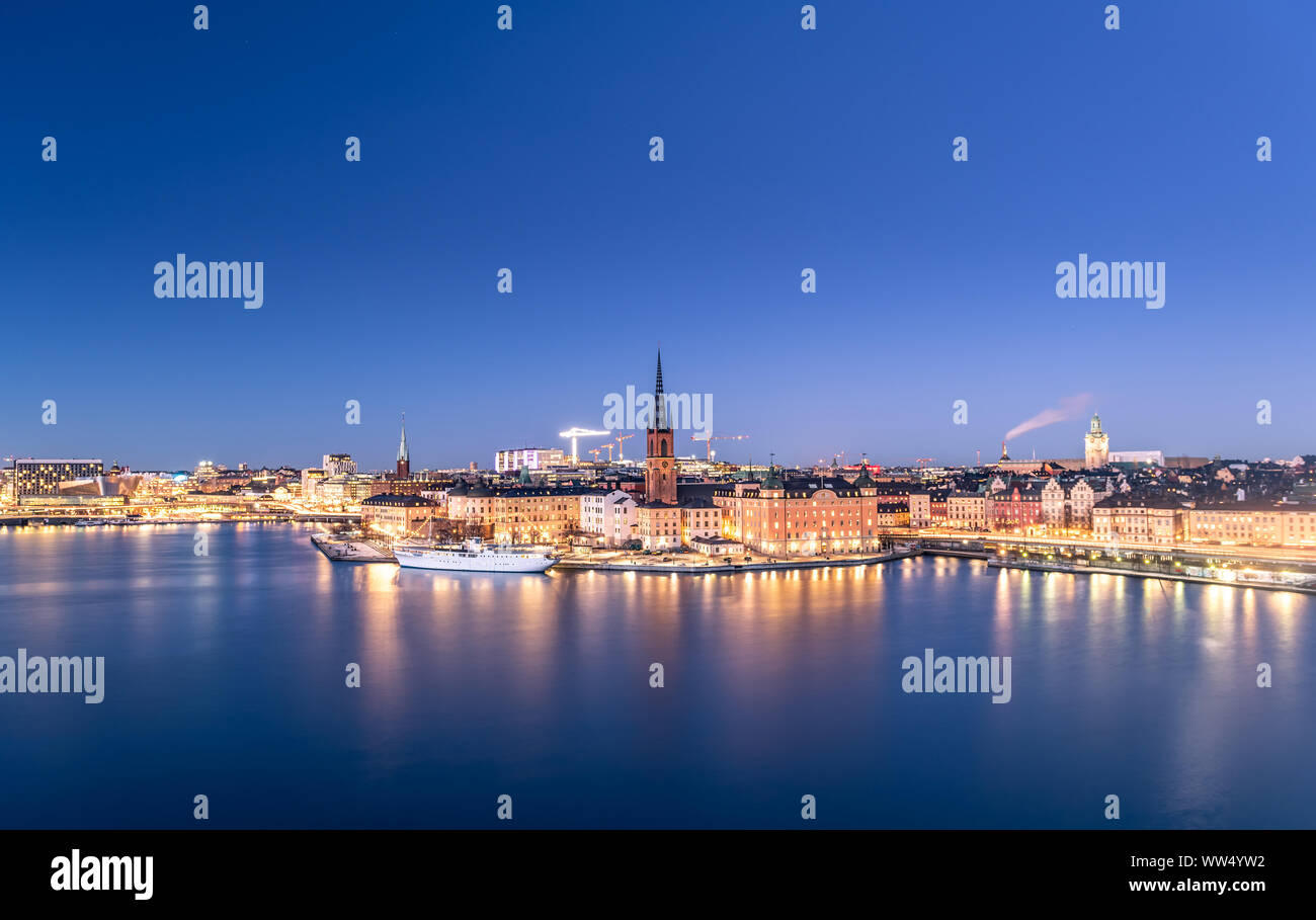 Aerial view stockholm skyline sunrise hi-res stock photography and ...