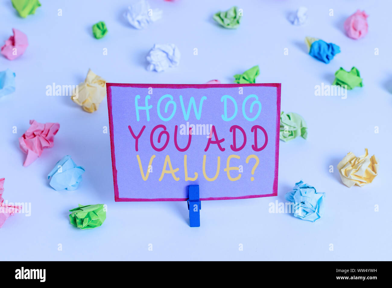 Writing note showing How Do You Add Value Question. Business concept ...