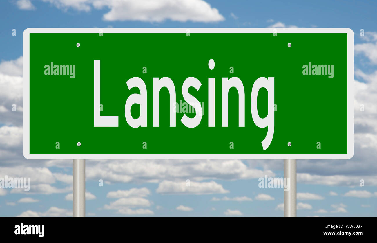 Lansing road sign hi-res stock photography and images - Alamy