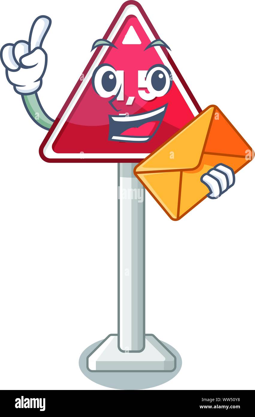 With envelope height limit on cartoon side road Stock Vector Image ...