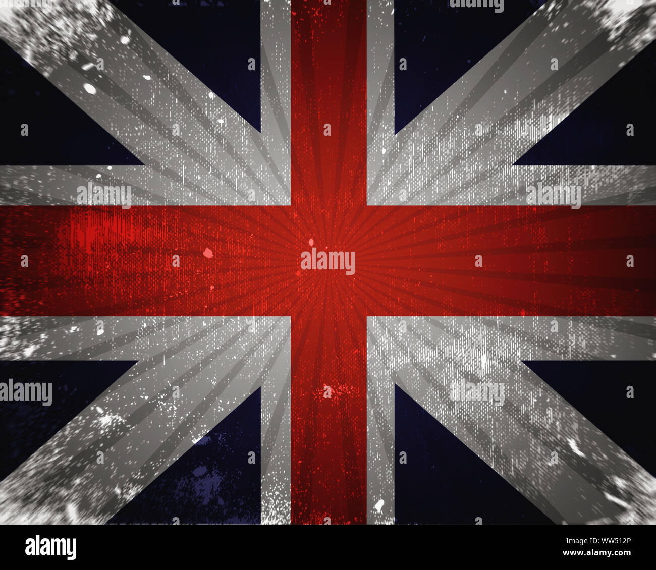 Flag of the United Kingdom, background, texture, blurred image, dirty ...