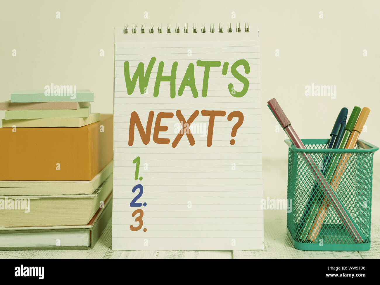 Text sign showing What S Next Question. Business photo text asking ...