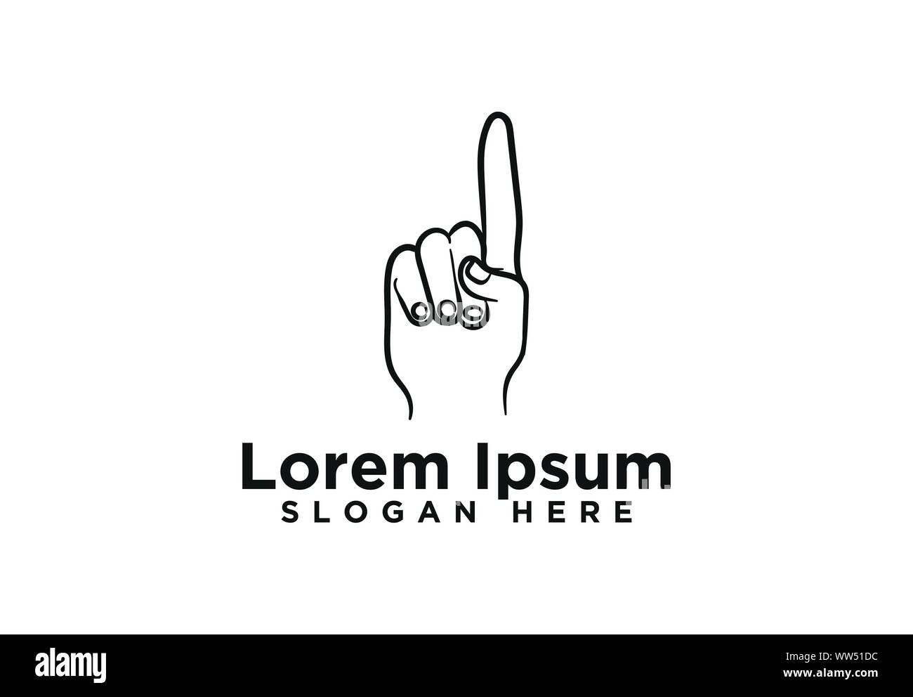 index finger Logo Designs Vector Illustration Stock Vector Image & Art ...