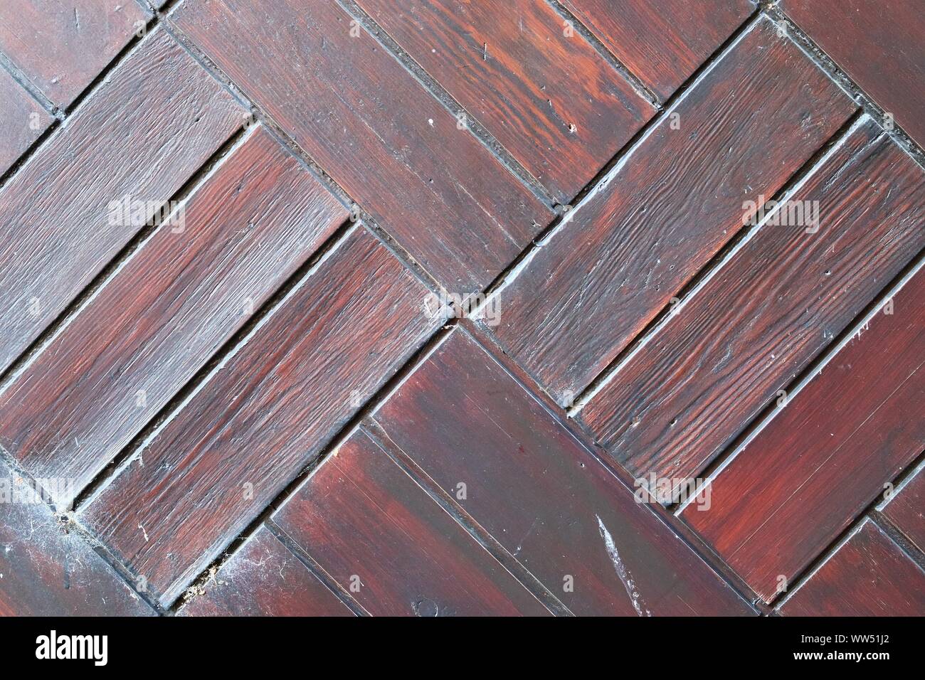 Detailed close up view on aged and vintage wood surface textures in ...
