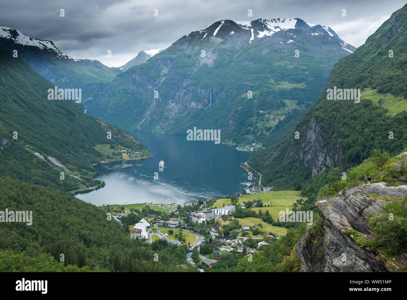 Beautiful views in Geiranger, Geirangerfjord, Norway Stock Photo - Alamy