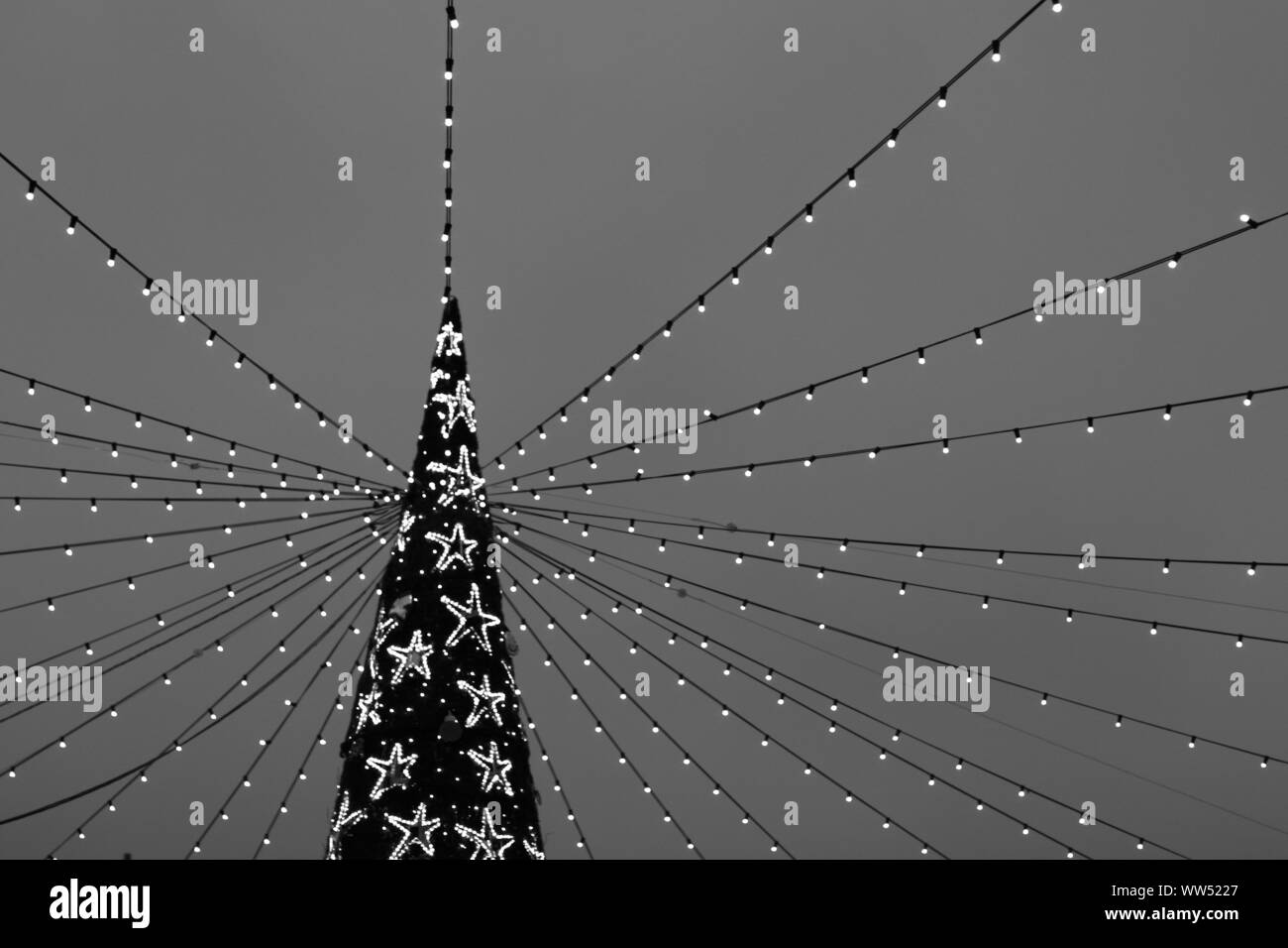 Church christmas tree Black and White Stock Photos & Images - Alamy