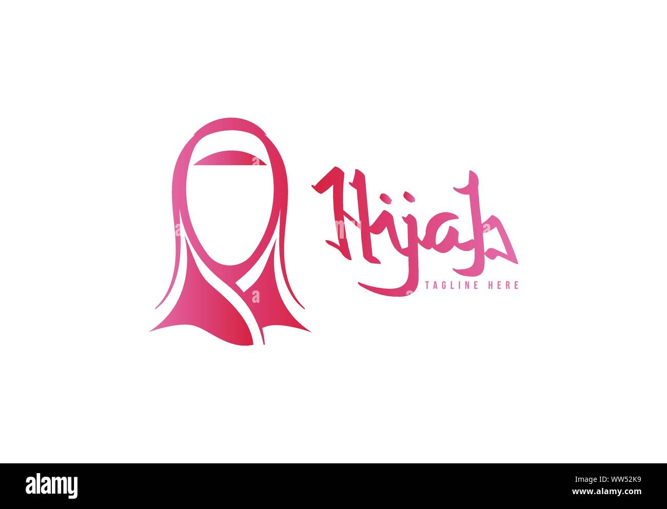 Muslim Scarf, hijab logo designs, vector illustration Stock Vector ...