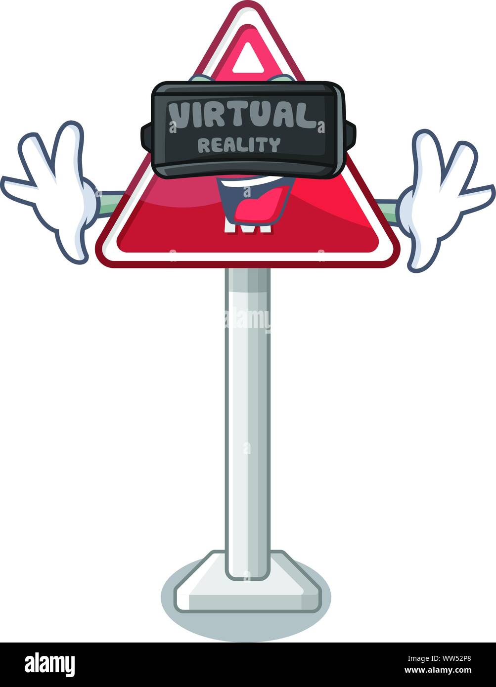 Virtual reality height limit isolated with the cartoon Stock Vector ...
