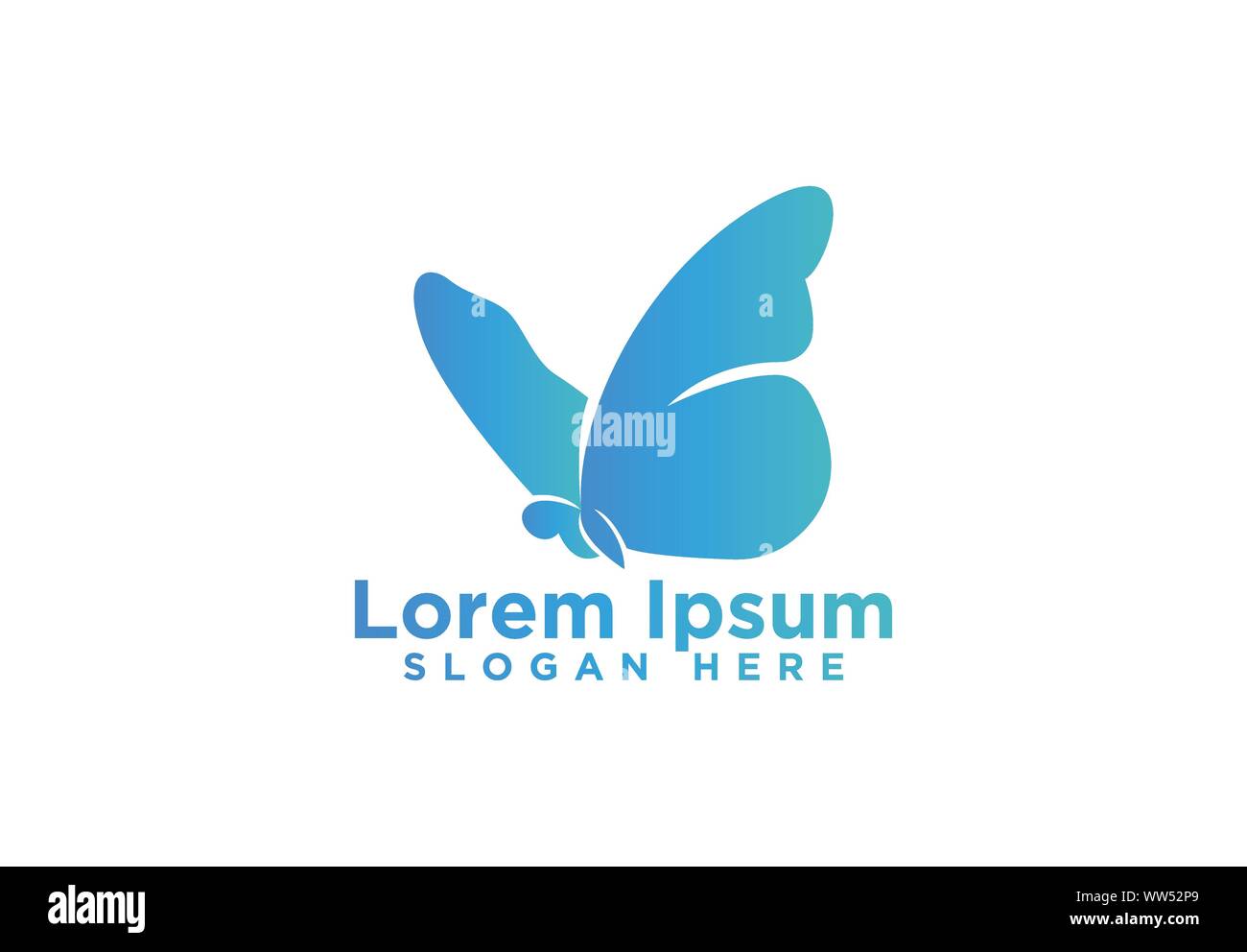 Abstract Butterfly logo template. simple Vector logo illustration Stock ...