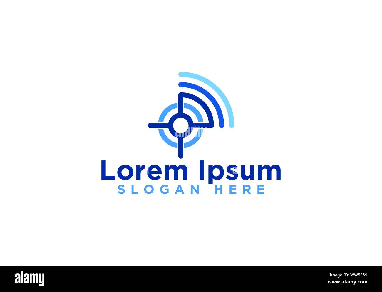 Radar, Spot Logo Designs, Vector Illustration Stock Vector Image & Art ...