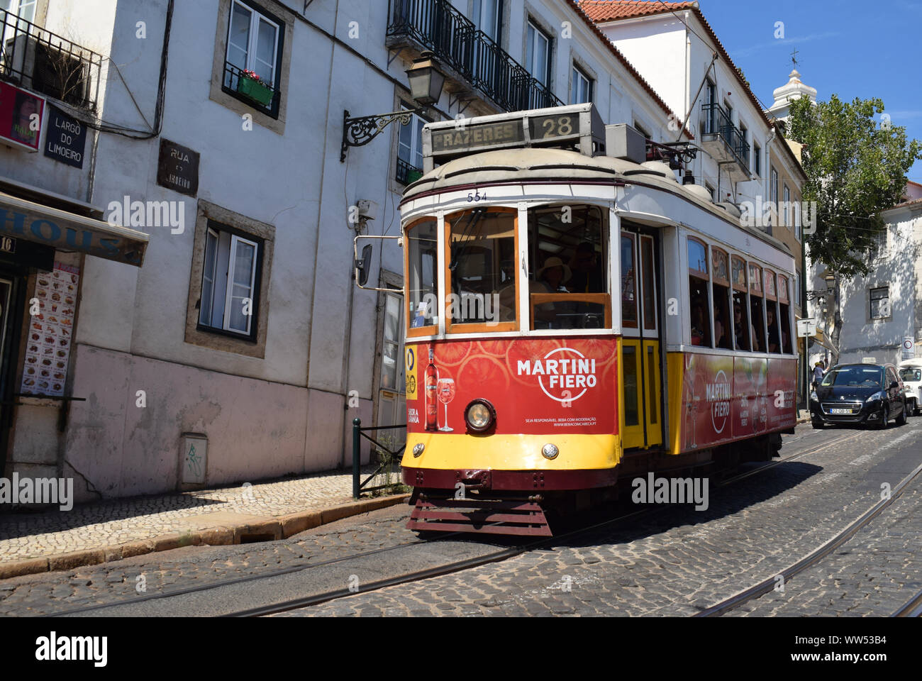 Lisbon's famous Tram 28 in Portugal's capital city Stock Photo - Alamy