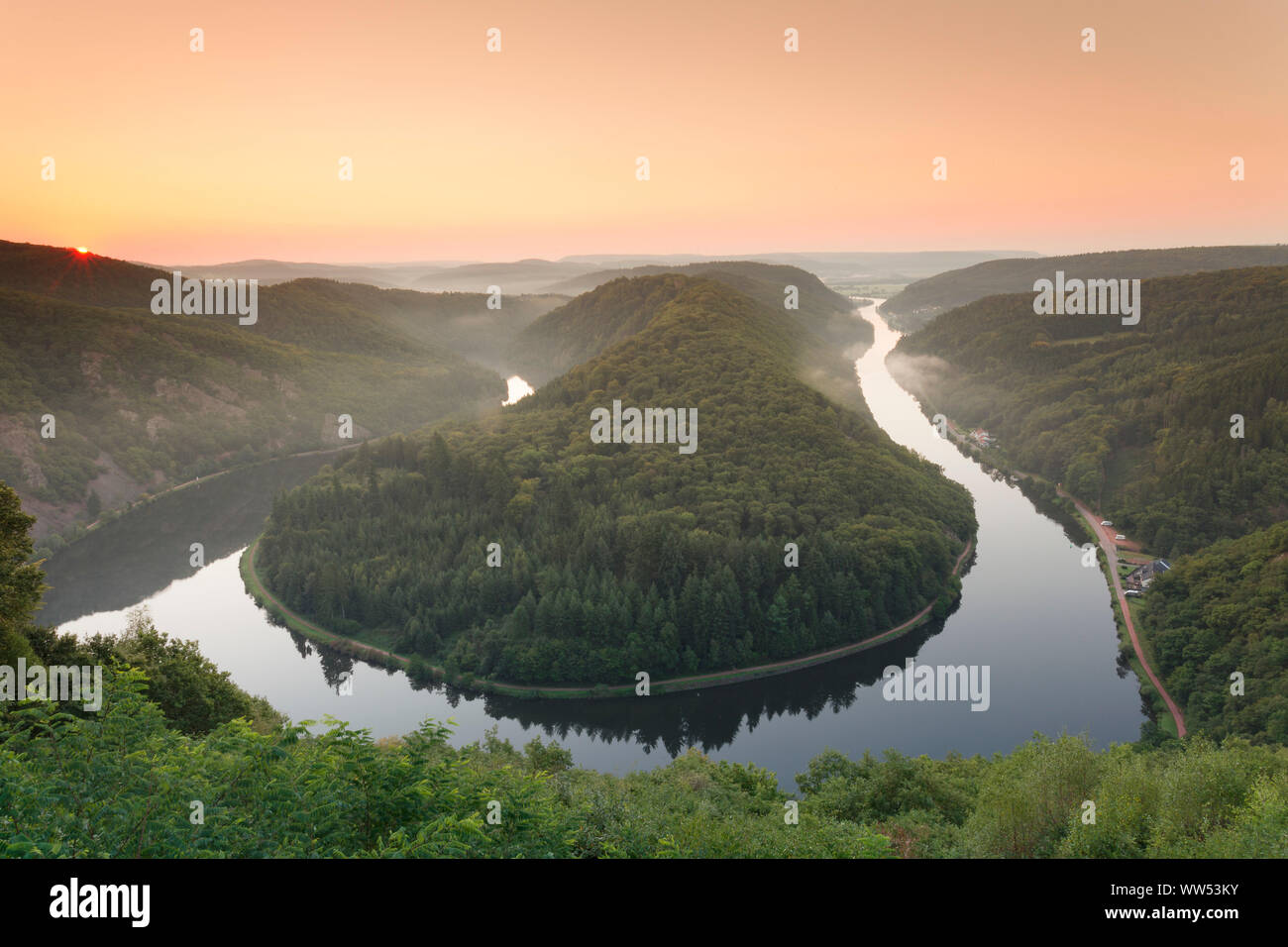 Big saar loop from the lookout cloef hi-res stock photography and ...