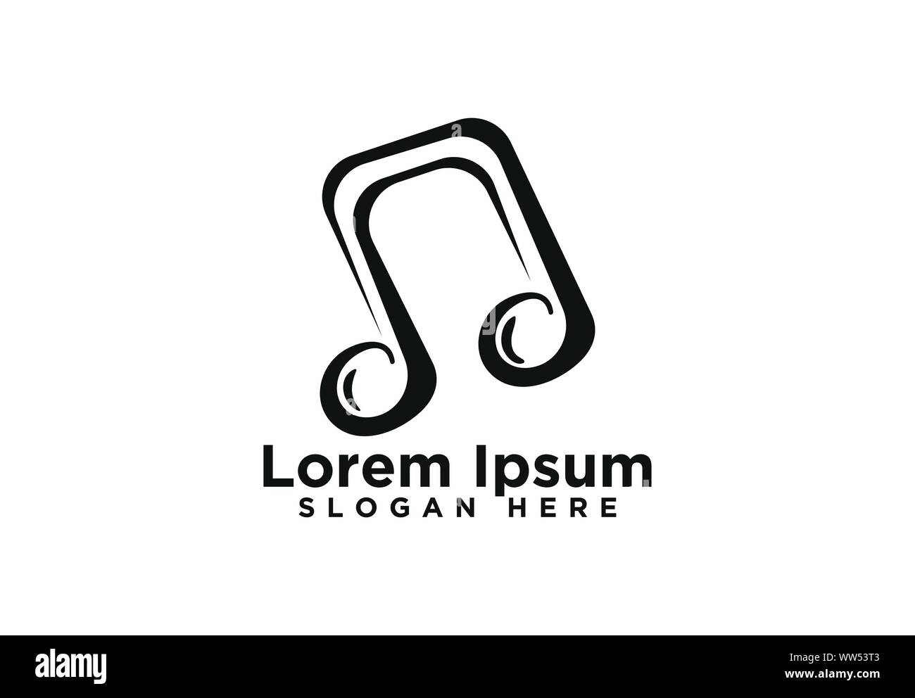 Musical symbol, Music logo design, vector illustration Stock Vector ...