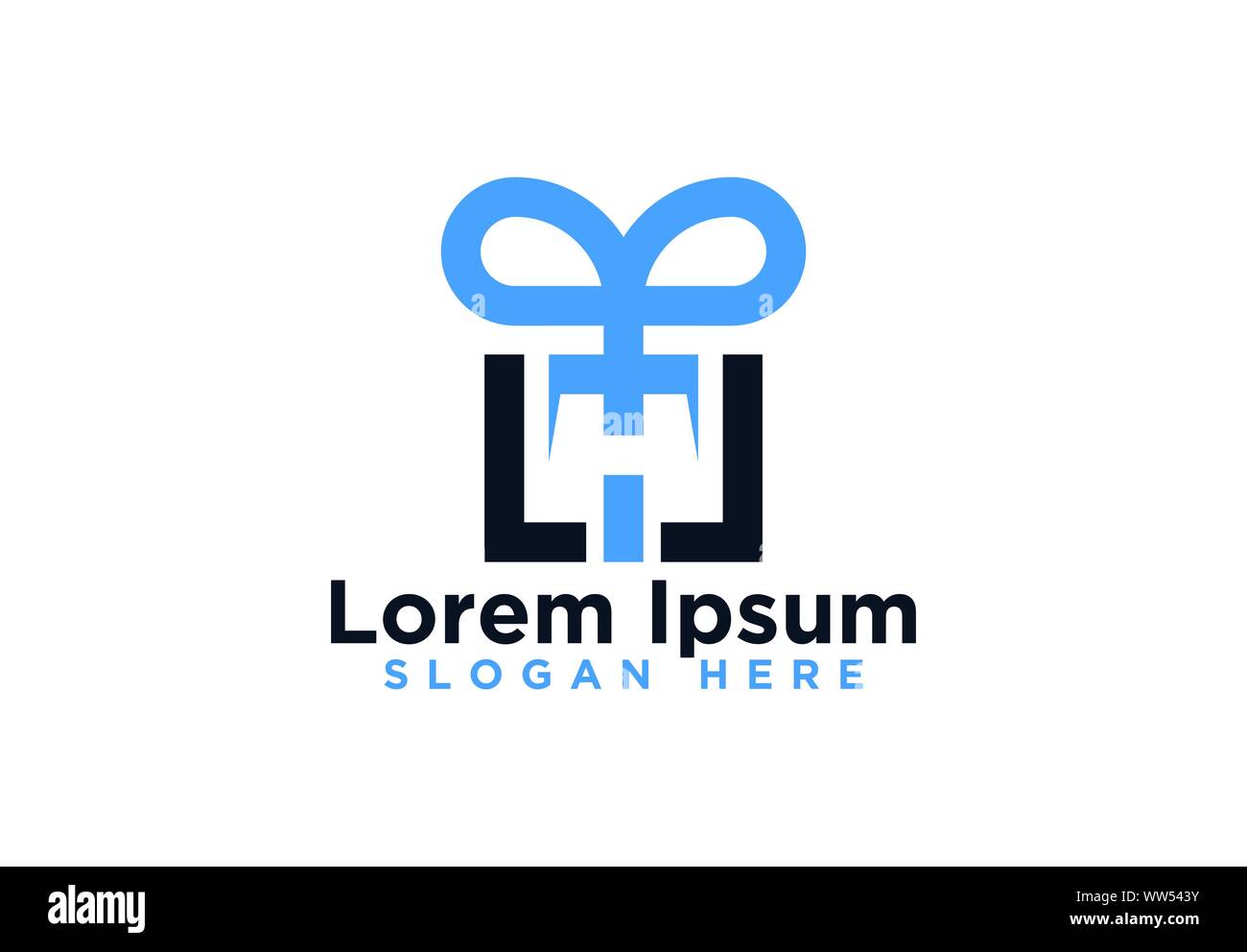 Gift Box, With Ribbon, Surprise Logo Design, Vector Illustration Stock ...