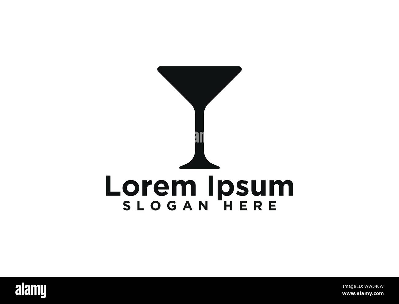 Abstract Glass Wine Logo Design, Vector Illustration Stock Vector Image ...