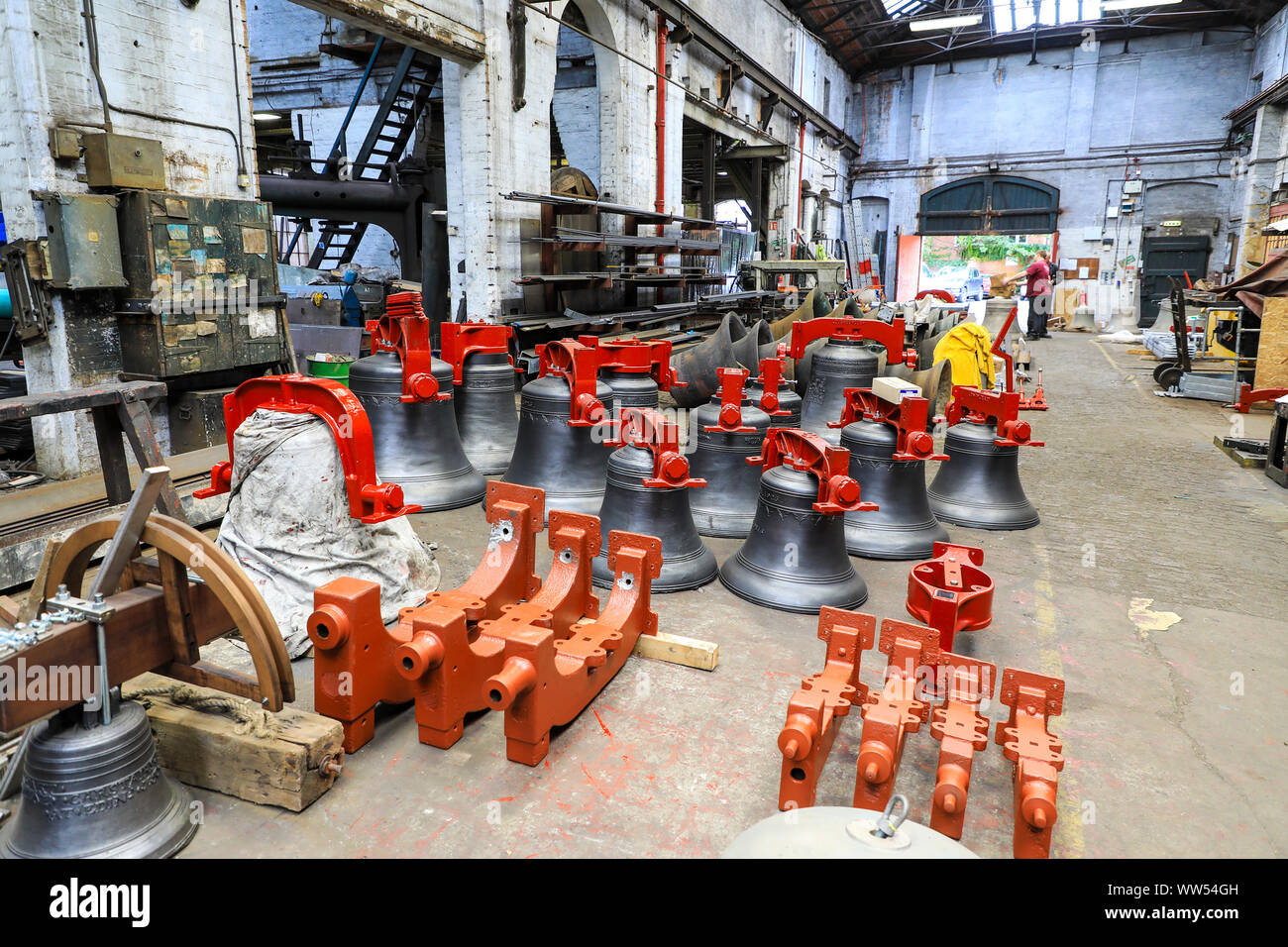 Bells on the shop floor in the workshop of John Taylor & Company Bell ...