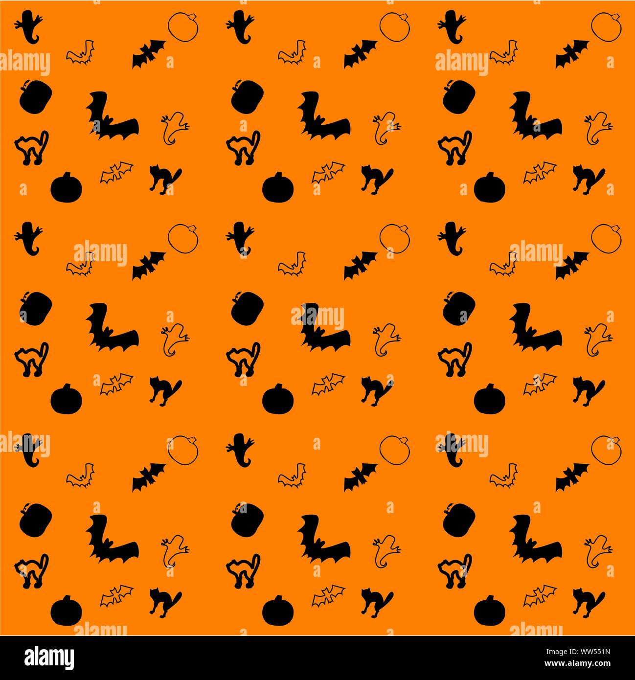 Haloween seamless background, part 1, vector illustration Stock Vector ...