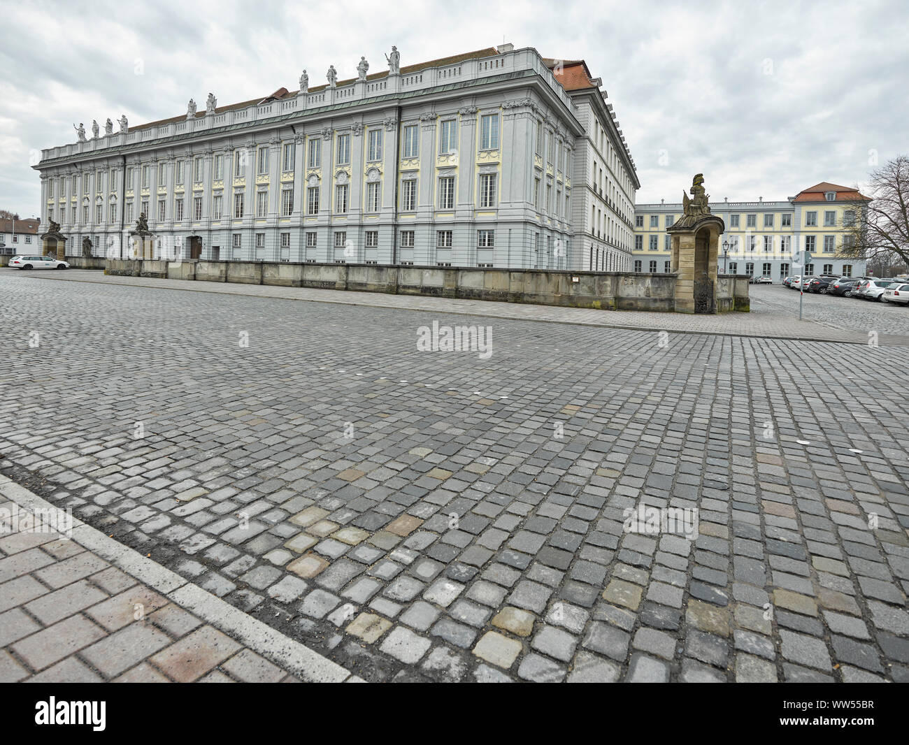 Ansbach, castle with forecourt Stock Photo - Alamy