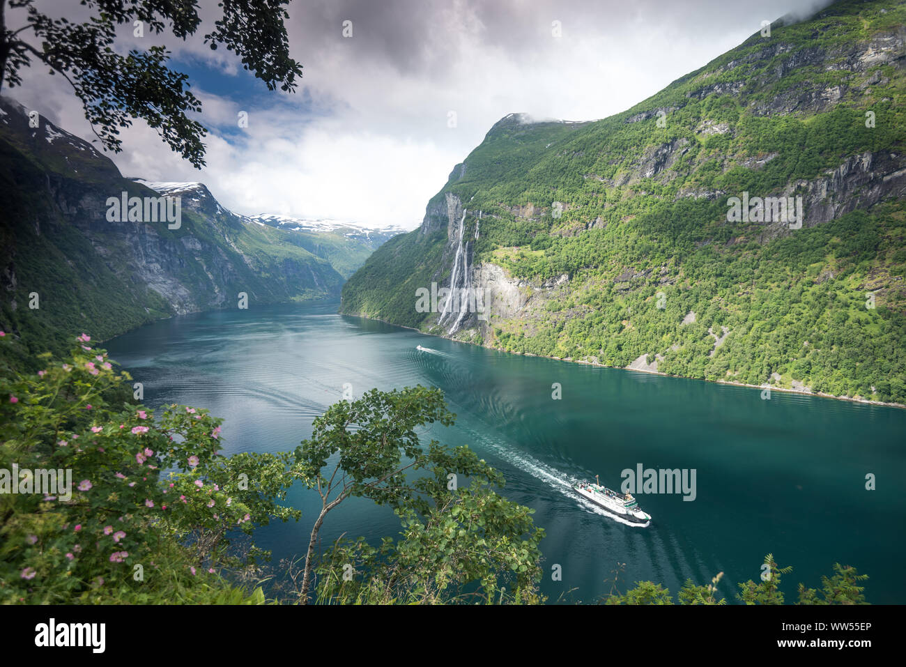 Beautiful views in Geirangerfjord, Norway Stock Photo - Alamy