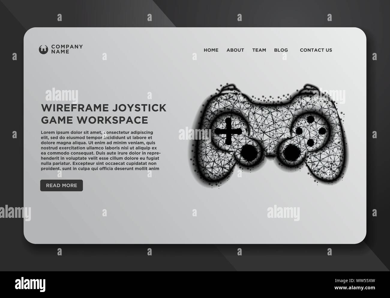 Web page design templates collection of joystick, Game pad. Abstract ...