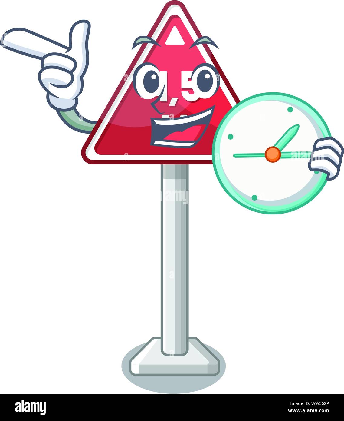 With clock height limit on cartoon side road Stock Vector Image & Art ...