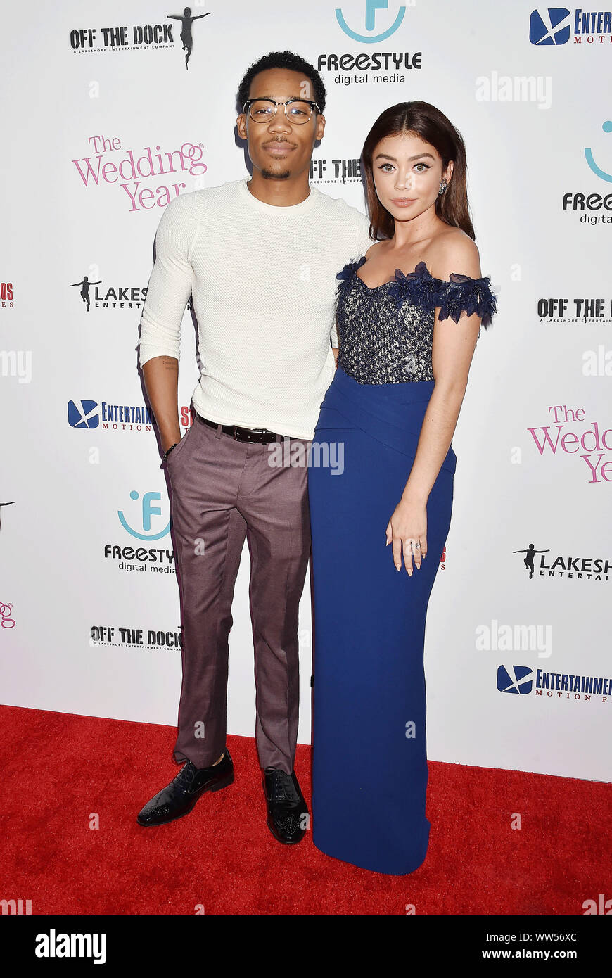 HOLLYWOOD, CA - SEPTEMBER 12: Tyler James Williams (L) and Sarah Hyland ...