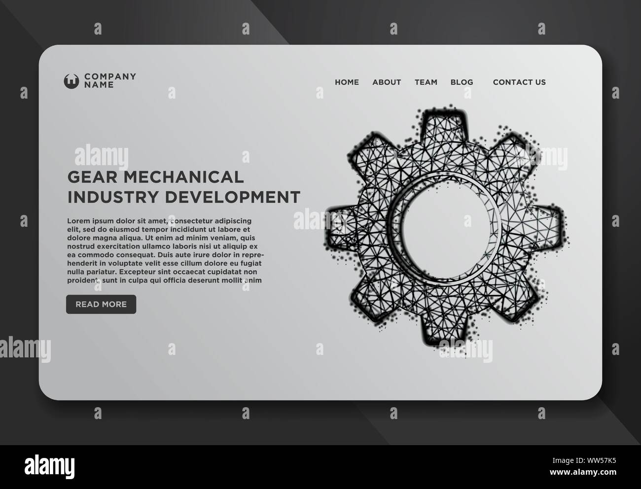 Web page design templates collection of Gear Mechanical Cog Wheel ...