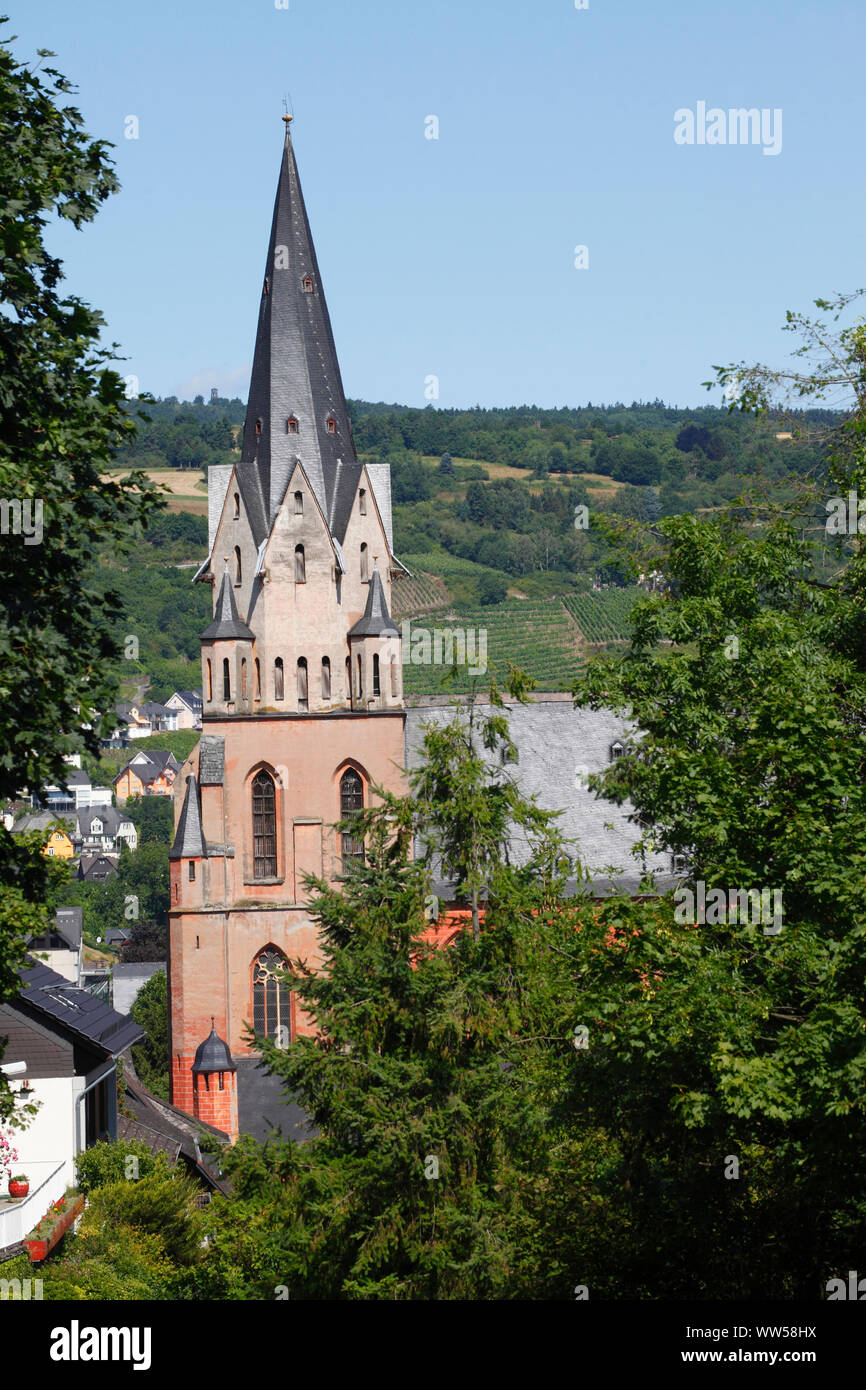 Church of Our Lady with old town, Oberwesel, Unesco world heritage ...
