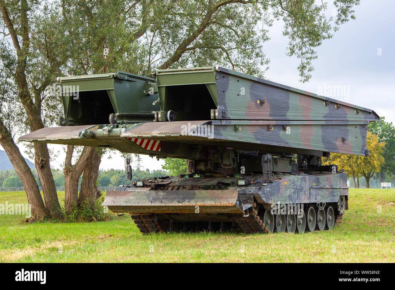 Armoured vehicle launched bridge from german army Stock Photo - Alamy