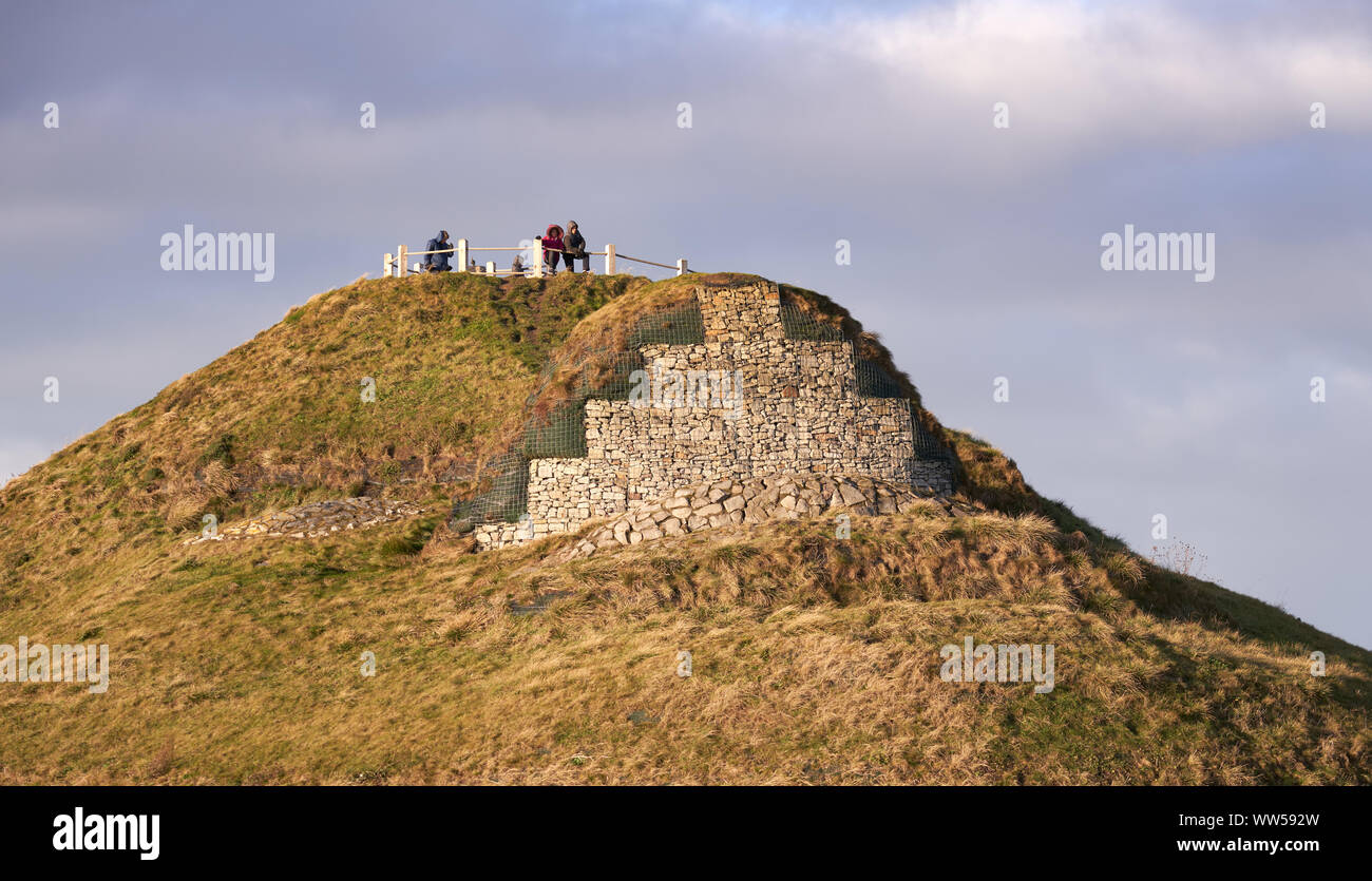 SHOTTON, NORTHUMBERLAND, ENGLAND, UK - DECEMBER 31, 2017: Tourists at ...
