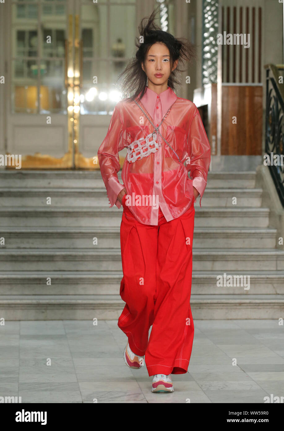 Models on the catwalk of the Jamie Wei Huang London Fashion Week ...