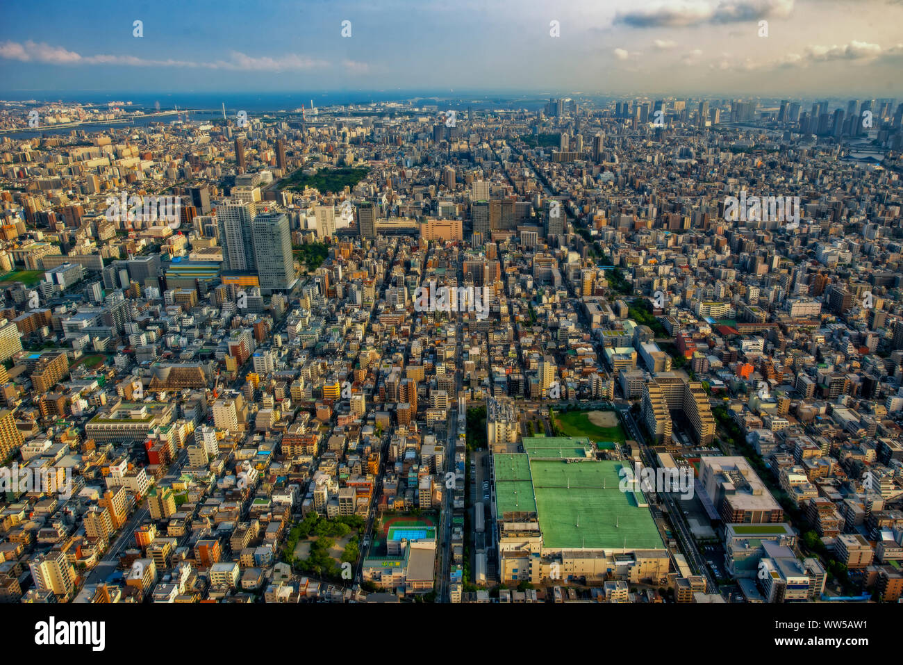 Aerial cityscape, Tokyo, Honshu, Japan Stock Photo - Alamy