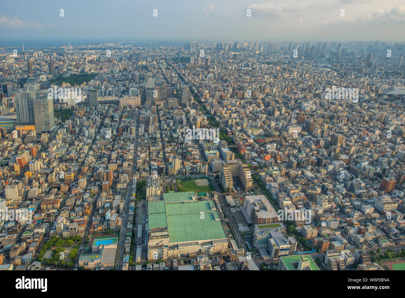 Aerial cityscape, Tokyo, Honshu, Japan Stock Photo - Alamy
