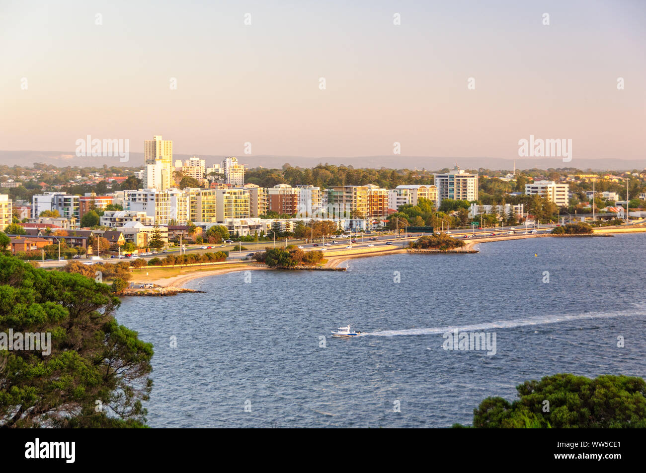 Riverside Drive photographed from Kings Park - Perth, WA, Australia ...