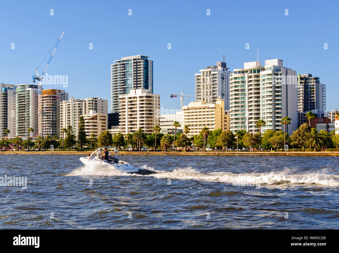 Swan river western australia speedboat hi-res stock photography and ...