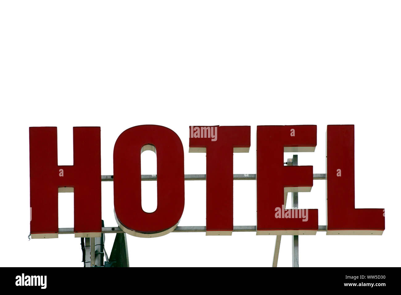 The released sign of a hotel on the roof Stock Photo - Alamy