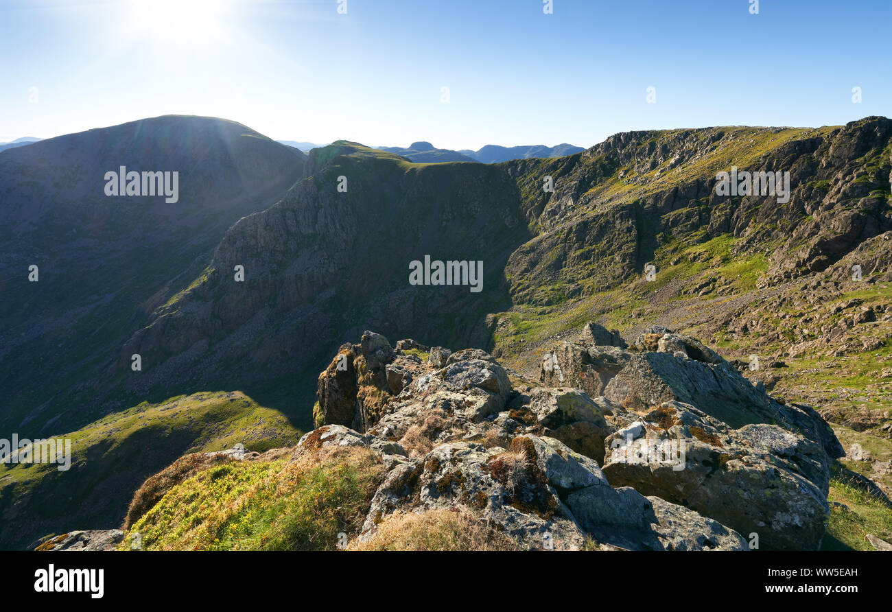 Sunrise over Ennerdale from Scoat Fell views of Pillar from In the ...