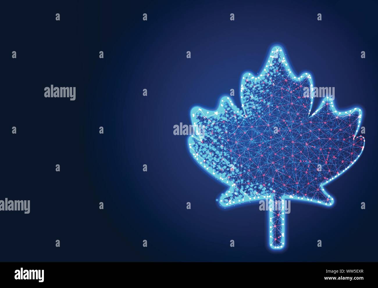 Canadian Maple Leaf, Abstract Low poly Designs, from line and dot ...