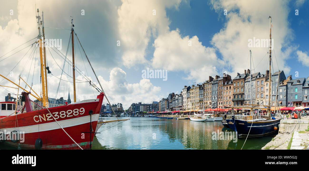Honfleur, Calvados / France - 15 August 2019: the old port and ...
