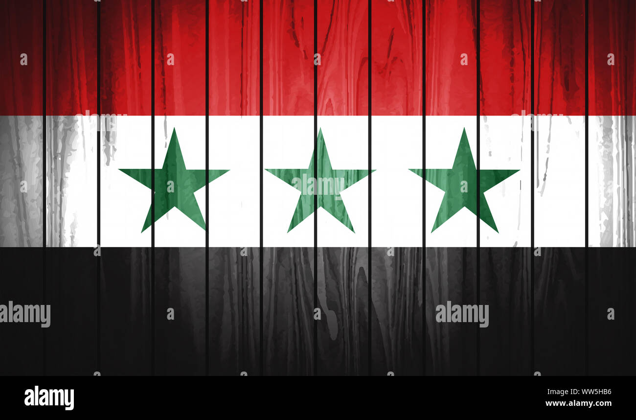 Flag of Syria (1963-1971), wooden background Stock Photo - Alamy